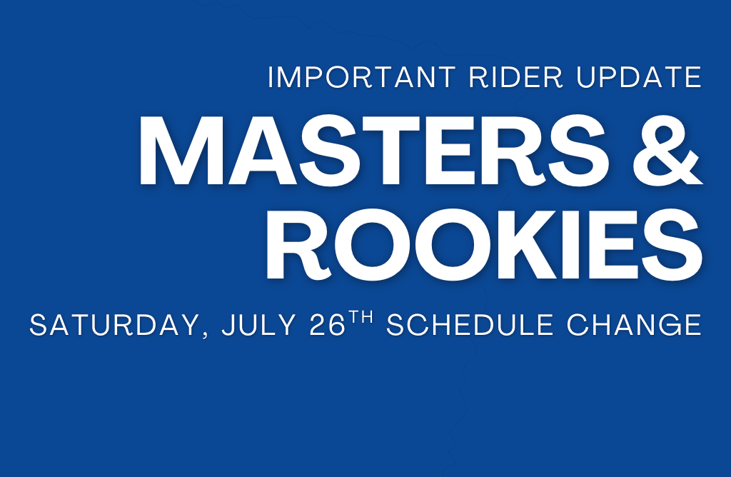 Saturday Racing Schedule Change for July 26th – Velodrome